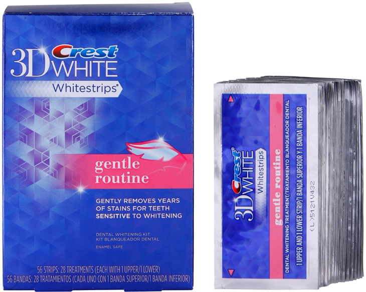 Crest 3D White Whitestrips Gentle Routine fogfehérítő szalag érzékeny ...