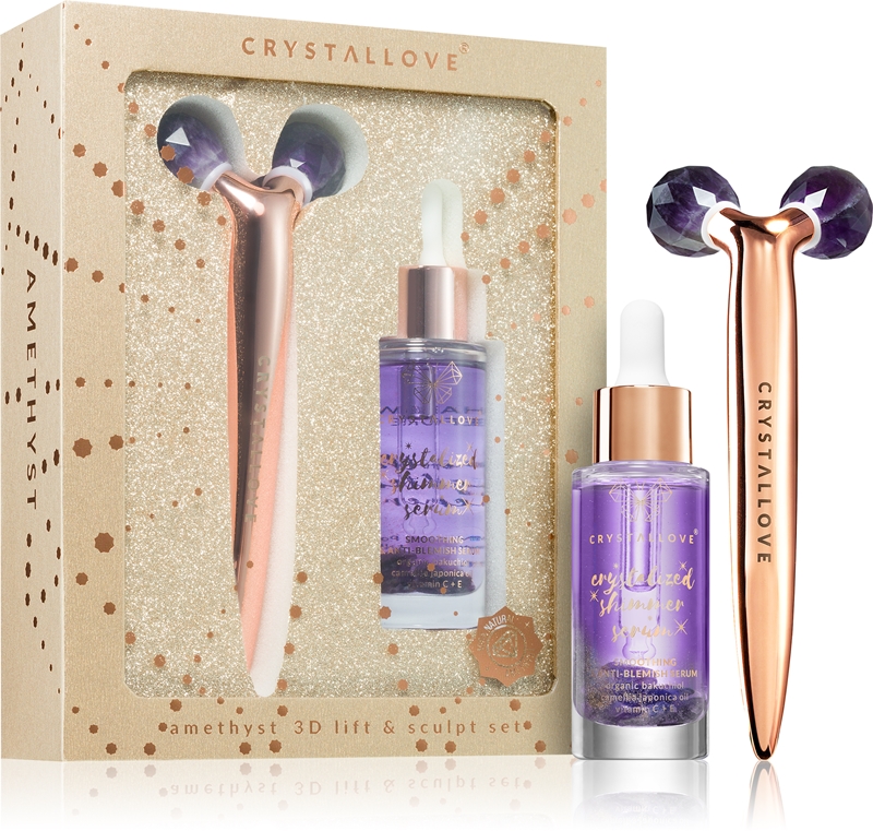 Crystallove Golden Amethyst 3D Lift & Sculpt Set ensemble (pour un visage parfait) | notino.fr