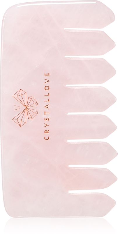 Crystallove Rose Quartz Comb masážna pomôcka na vlasy a telo | notino.sk