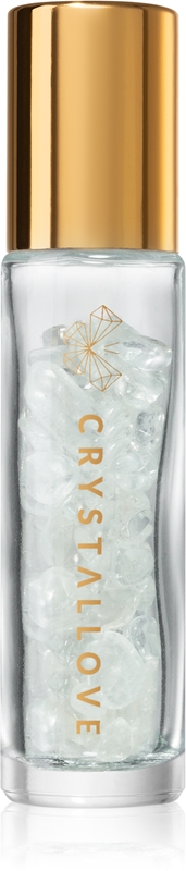 Crystallove Clear Quartz Oil Bottle roll-on with crystals refillable ...