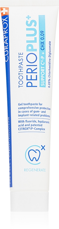 Curaprox Perio Plus+ Support 0.09 CHX dentifrice protection gencives | notino.fr