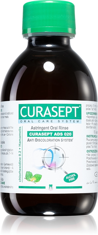 Curasept Ads Astringent 020 Oral Rinse soothing mouthwash for bleeding ...