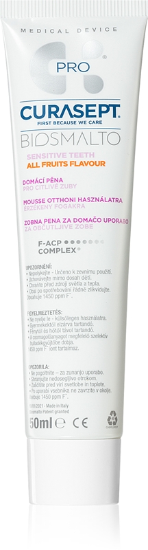 Curasept Biosmalto Mousse Foam for sensitive teeth | notino.ie