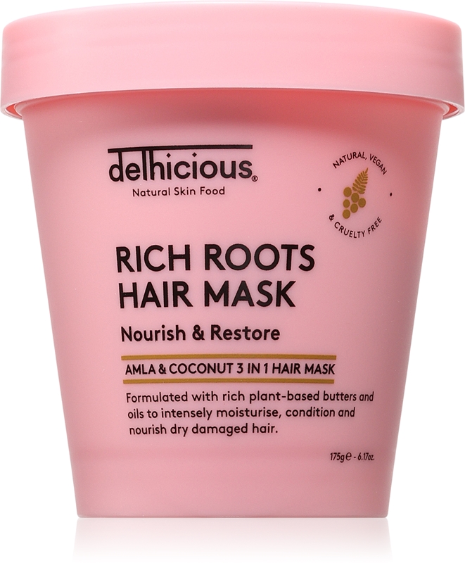 delhicious RICH ROOTS Nourishing Hair Mask Voedende Haarmasker 3in1 ...