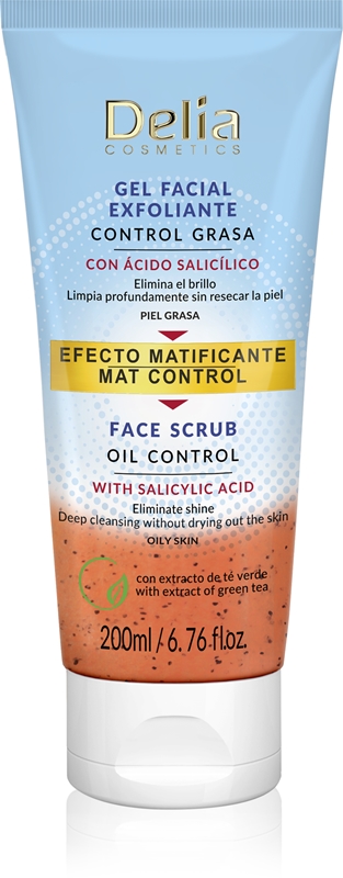 Delia Cosmetics Oil Control face exfoliator with salicylic acid ...