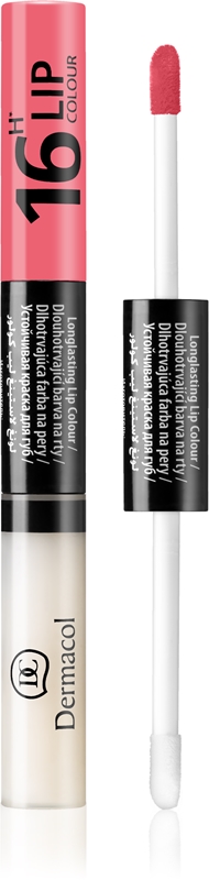 Dermacol 16H Lip Colour dlouhotrvající dvoufázová barva a lesk na rty ...