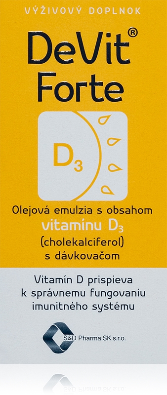 DeVit Forte vitamin D pro normální funkci imunitního systému, stavu ...