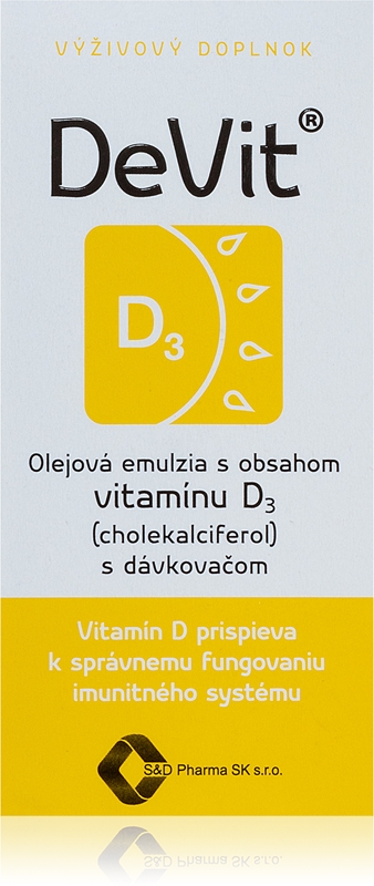 DeVit Vitamín D3 vitamín D pre normálnu funkciu imunitného systému ...