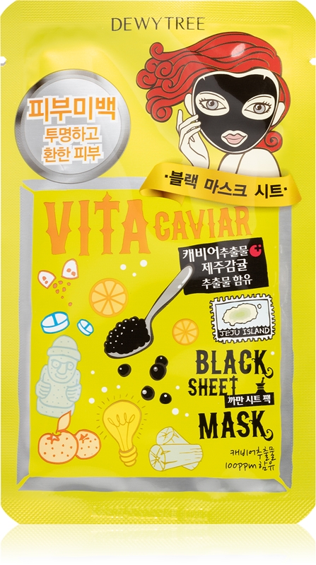 Dewytree Black Mask Vita Caviar moisturising face sheet mask | notino.co.uk