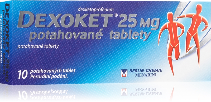 Dexoket Dexoket 10 sáčků x 25mg potahované tablety se zesíleným účinkem ...