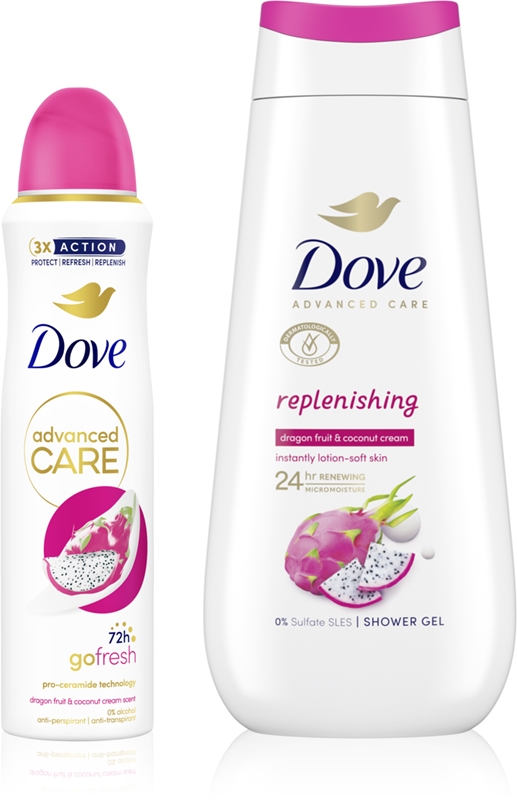 Dove Advanced Care Replenishing prisvärd förpackning med deodorant och ...