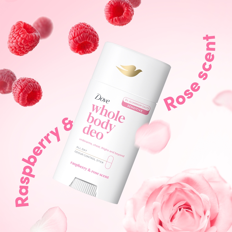 Dove Raspberry & Rose déodorant solide corps | notino.fr