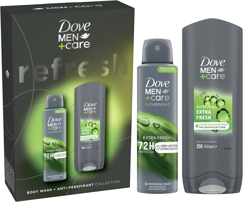 Dove Men+Care Refresh dárková sada na tělo pro muže Extra Fresh | notino.cz