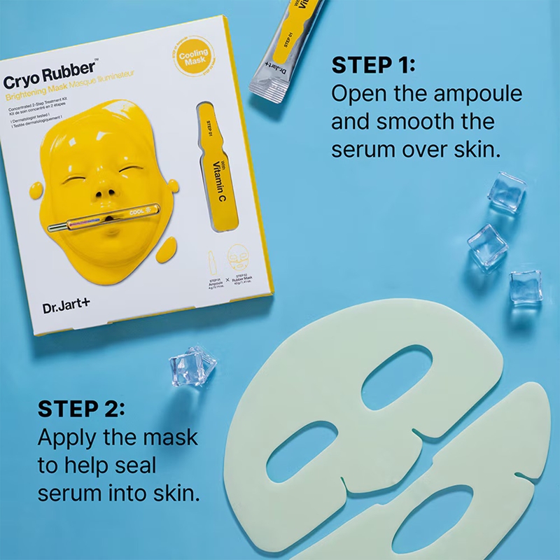 Dr. Jart+ Cryo Rubber™ Brightening Mask Sheet Mask with a brightening ...