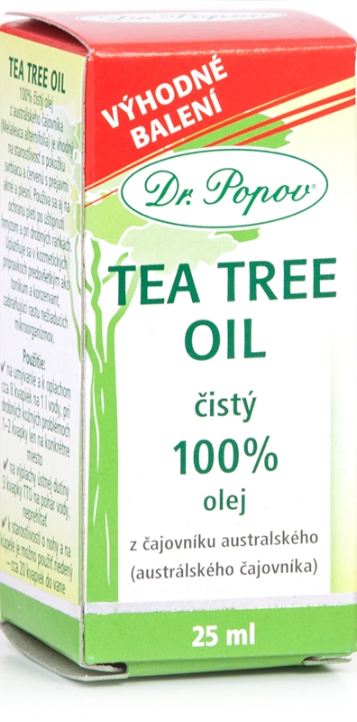 Dr. Popov Tea Tree Oil 100% čajovníkový olej lisovaný za studena s ...