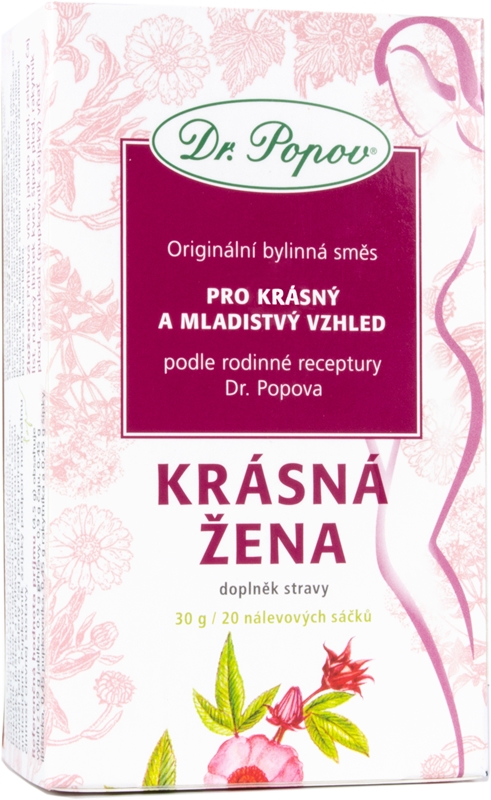 Dr. Popov Originální bylinná směs Krásná žena bylinný čaj pro krásnou ...