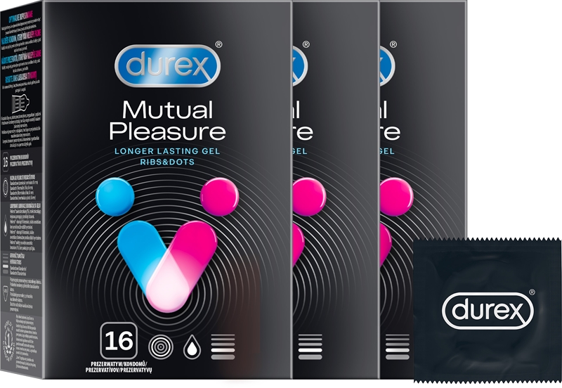 Durex Mutual Pleasure 2+1 prezerwatywy wygodne opakowanie