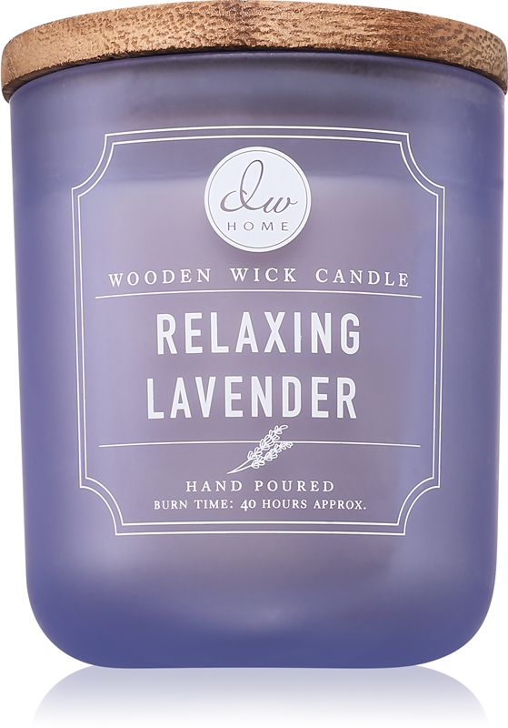 DW Home Signature Relaxing Lavender scented candle with wooden wick | notino.co.uk