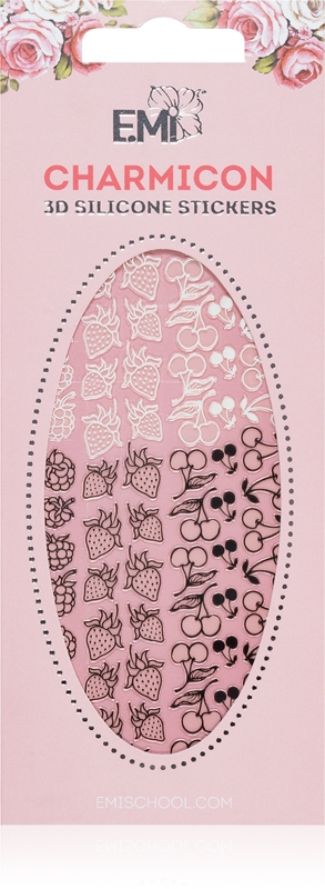 emi Charmicon Berries Black/White Nail Stickers 3D | notino.ie