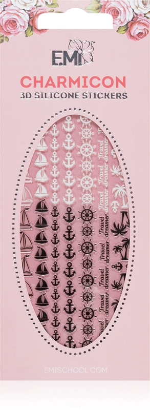 emi Charmicon Cruise Black/White nail stickers 3D | notino.co.uk