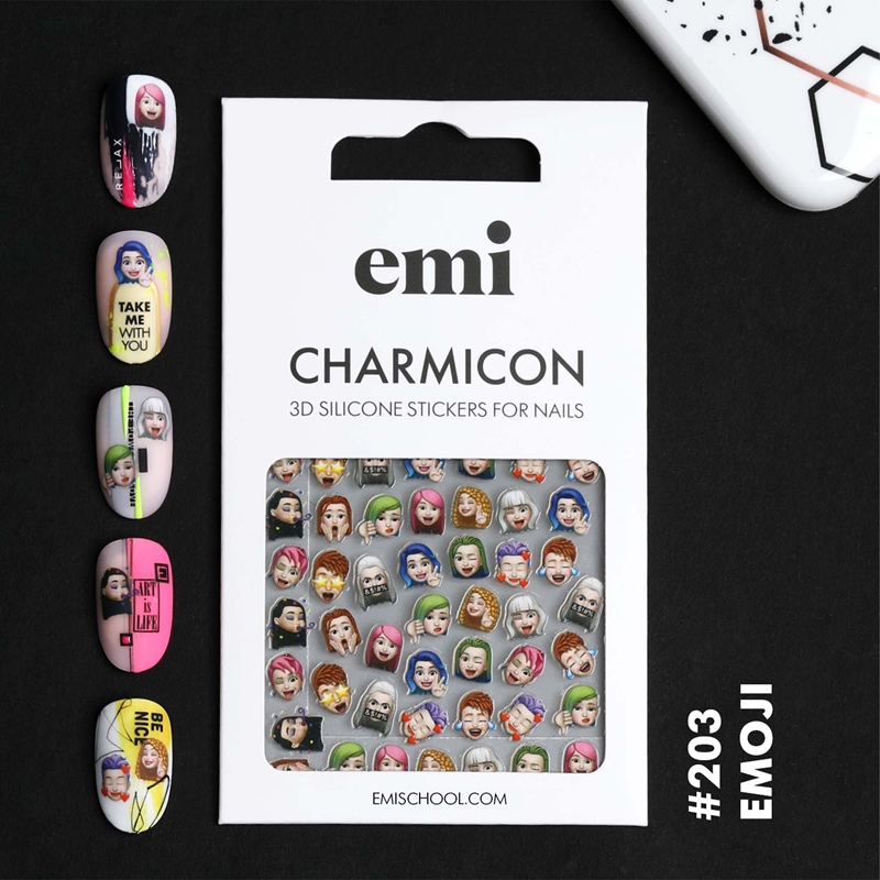 emi Charmicon Emoji nail stickers 3D | notino.co.uk