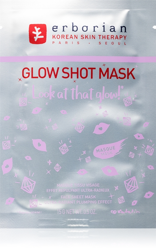 Erborian Shot Mask Look at that glow! Brightening Face Sheet Mask ...