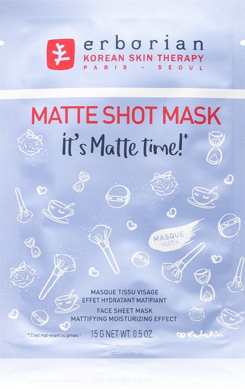 Erborian Shot Mask Its Matte Time! Moisturising face sheet mask for a ...