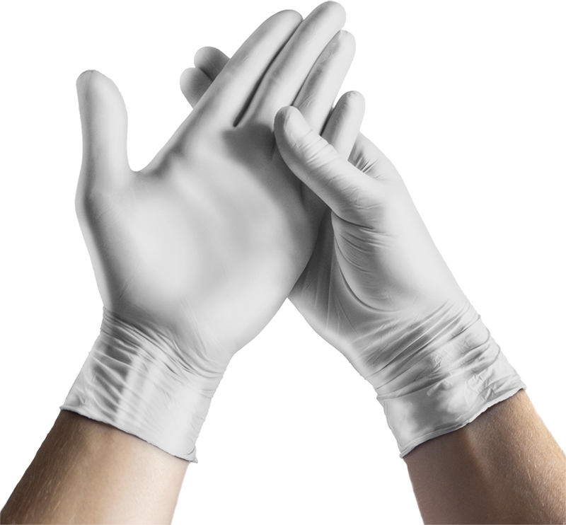 Espeon Nitril Sparkle Pearlescent Silver nitrile powder-free gloves ...