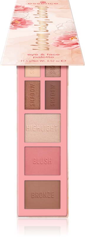 essence Bloom baby, bloom! kontúrovacia paletka na tvár na tvár a oči ...