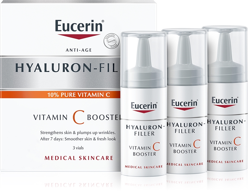 Eucerin Hyaluron-Filler Vitamin C Booster brightening anti-wrinkle serum with vitamine C Review ...