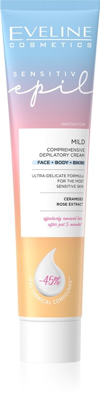 Eveline Cosmetics Sensitive Epil Body Hair Removal Cream for sensitive ...