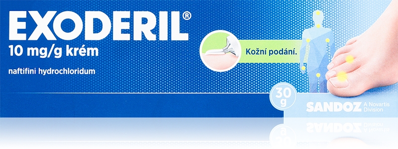 Exoderil Exoderil 10mg/g krém proti houbám, kvasinkám a kožním plísním ...