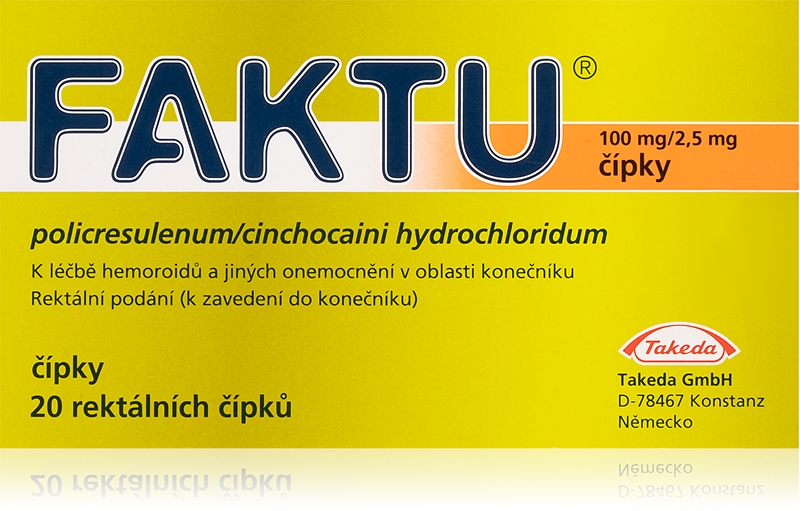 Faktu Faktu 100mg/2,5mg čípky na hemoroidy | notino.cz