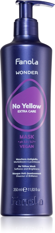 Fanola Wonder No Yellow Extra Care Mask Hair Mask neutralising yellow ...