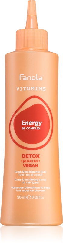 Fanola Vitamins Scalp Detoxifying Scrub gel exfoliante limpiador para ...