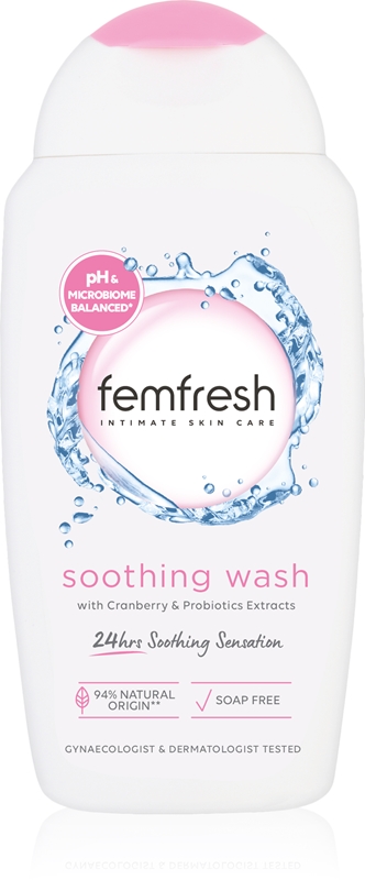 Femfresh Soothing pesuemulsio sisältää probiootteja | notino.fi