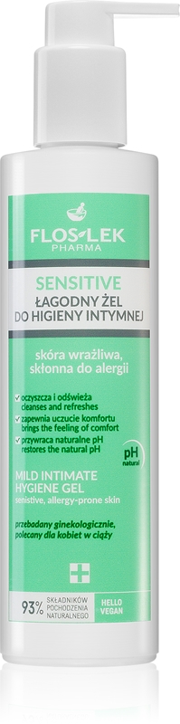 FlosLek Pharma Sensitive jemný gel na intimní hygienu pro citlivou ...