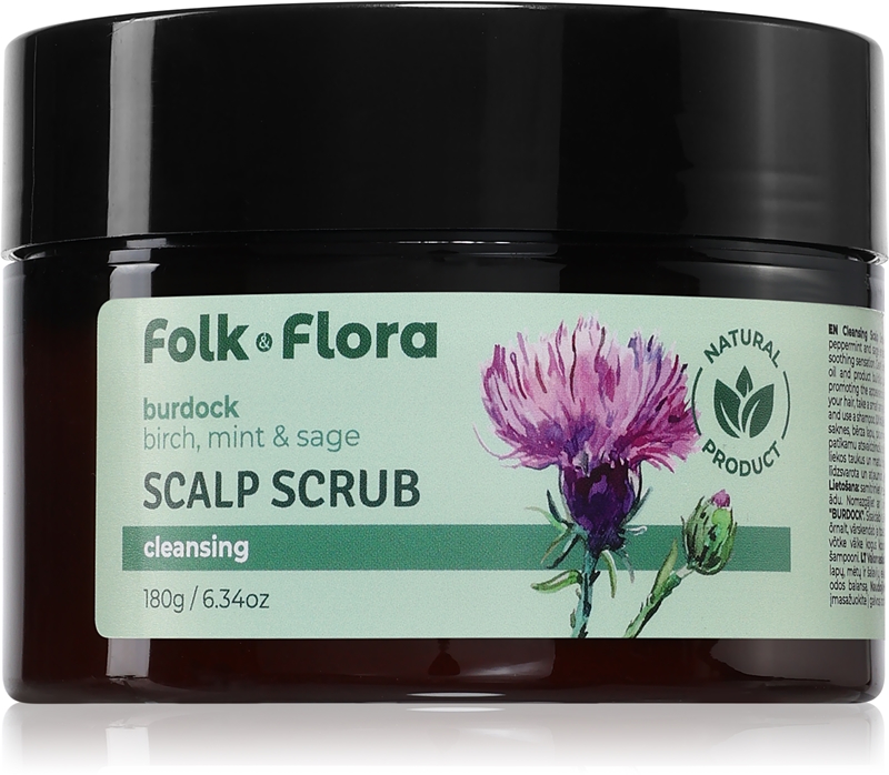 Folk & Flora Burdock skrubis galvas ādai | notino.lv