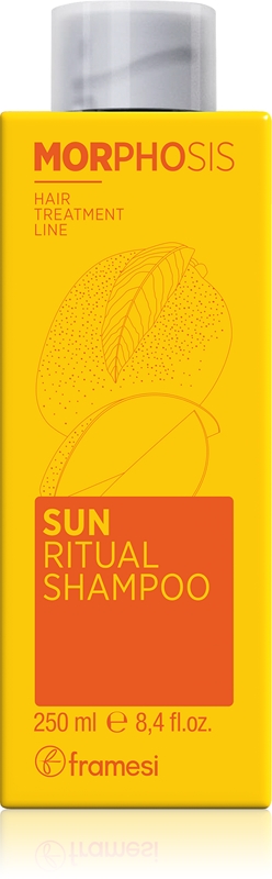 Framesi Morphosis Sun Ritual Mitrinošs šampūns saules bojātiem matiem | notino.lv