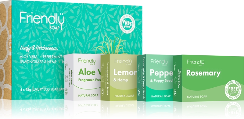 Friendly Soap Leafy and Herbaceous set of bar soaps | notino.co.uk