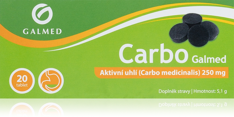 Galmed Carbo Medicinalis Opti 250mg tablety pro podporu trávení | notino.cz