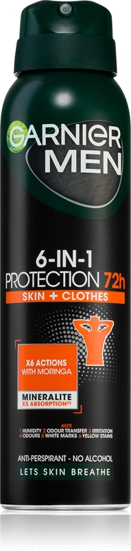 Garnier Men 6-in-1 Protection Antiperspirant Spray for men | notino.ie