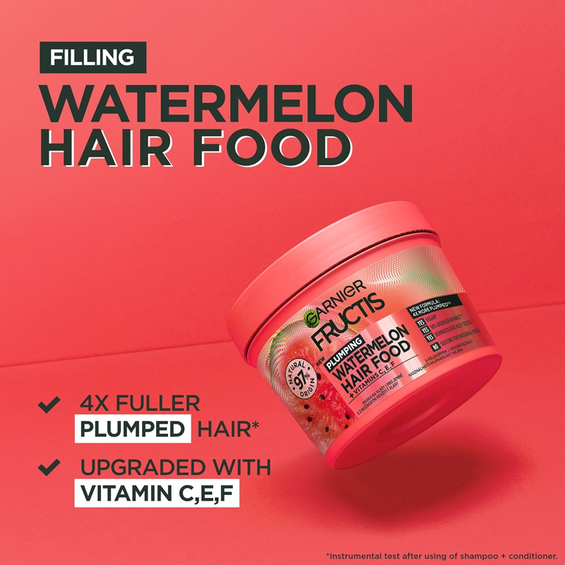 Garnier Fructis Watermelon Hair Food mask for fine hair and hair ...