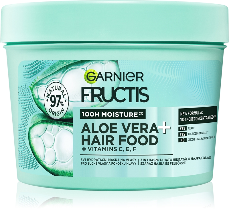 Прегледи на Garnier Fructis Aloe Vera Hair Food хидратираща маска за ...
