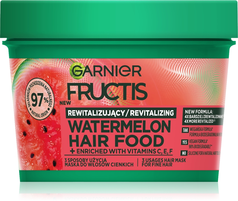 Garnier Fructis Watermelon Hair Food маска для тонкого та ослабленого ...