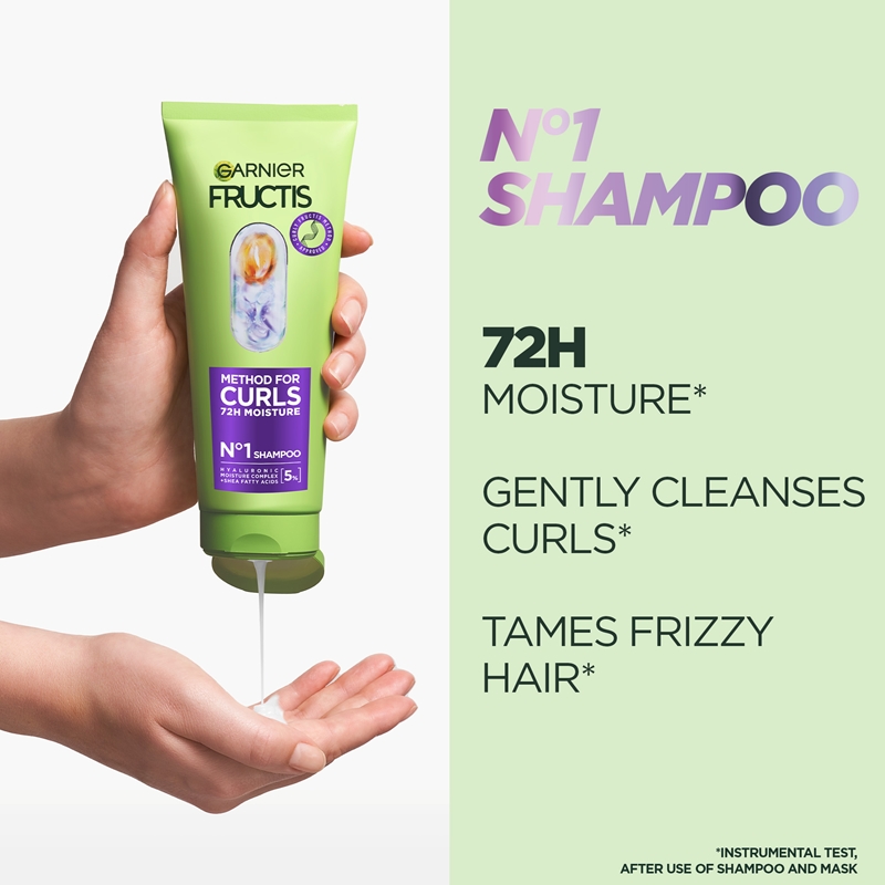Garnier Fructis Hydra Curls shampoing hydratant pour cheveux bouclés et ...