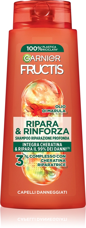 Garnier Fructis Ripara & Rinforza shampoing fortifiant pour cheveux ...