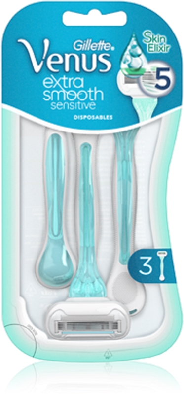 Gillette Venus Extra Smooth Sensitive vienkartiniai skustuvai, 3 vnt ...