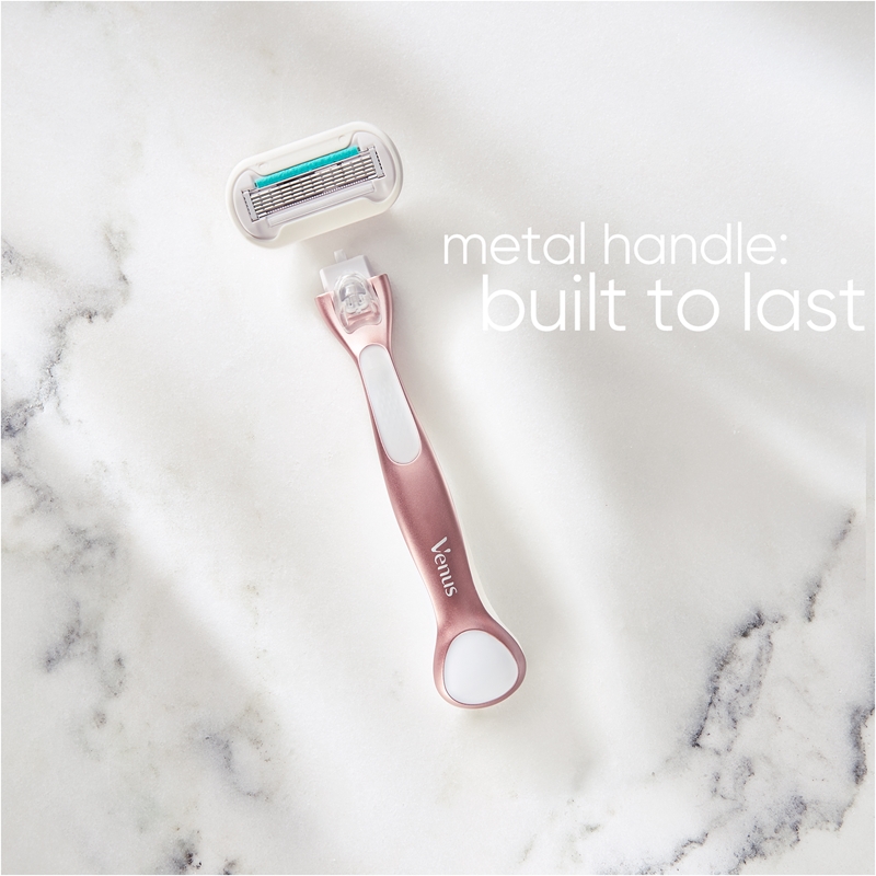 Gillette Venus Deluxe Smooth Sensitive Rosegold shaver + replacement ...