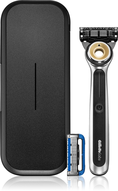 Gillette Labs Travel Kit Shaver (with a warming effect) with travel ...